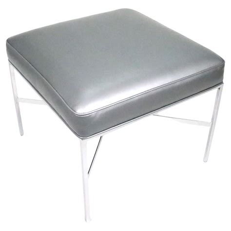 Brass X Base Stool In The Manner Of Paul Mccobb At 1stdibs