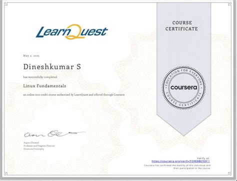 Devops Linux Coursera Learnquest Lifelonglearning Techjourney