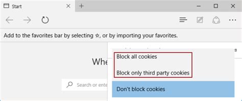 Block Cookies In Microsoft Edge On Windows 10