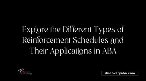 The Importance Of Reinforcement Schedules In Aba Therapy Discovery Aba