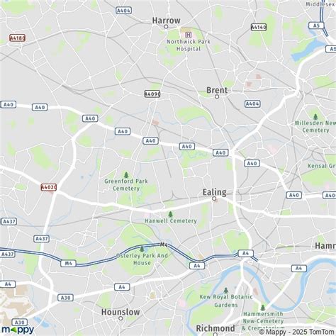 Map Ealing Map Of Ealing Ha0 1 And Practical Information