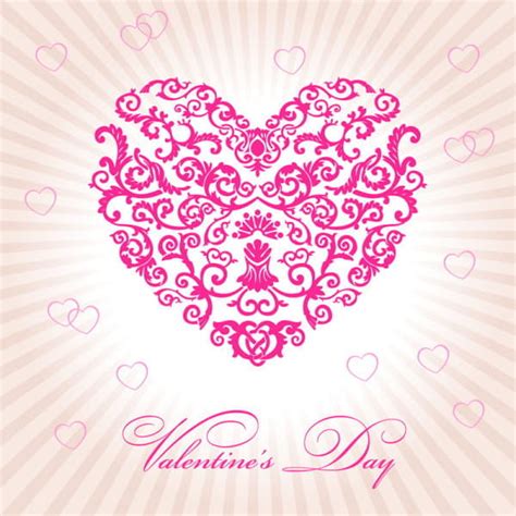 벡터 꽃 마음 발렌타인 그림 Eps Uidownload