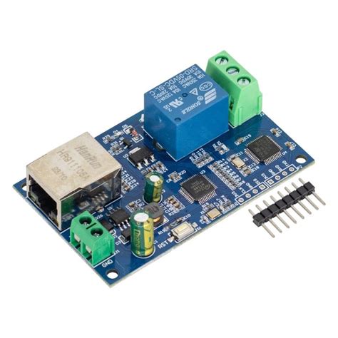 módulo relé ethernet modbus tcp ip x1 stm32 e rj45 1 canal