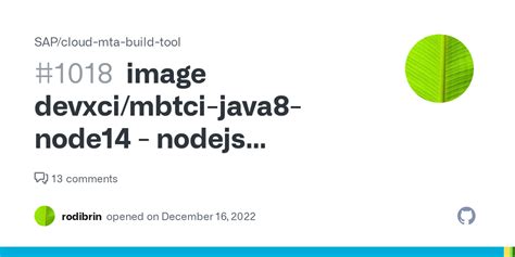 Image Devxcimbtci Java8 Node14 Nodejs Installation With Userid 1001
