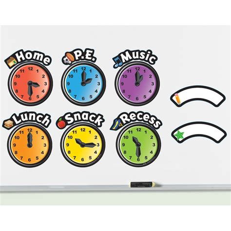 Learning Resources Magnetic Daily Schedule Clocks Toptoy