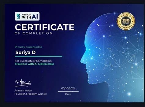 Suriya D On Linkedin Ai Learning Achievement Professionalgrowth Artificialintelligence