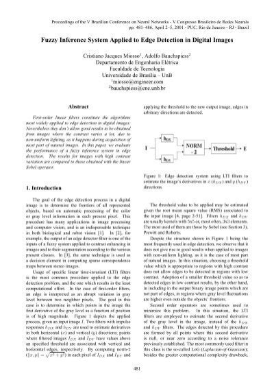 fuzzy inference system applied to edge detection in digital images