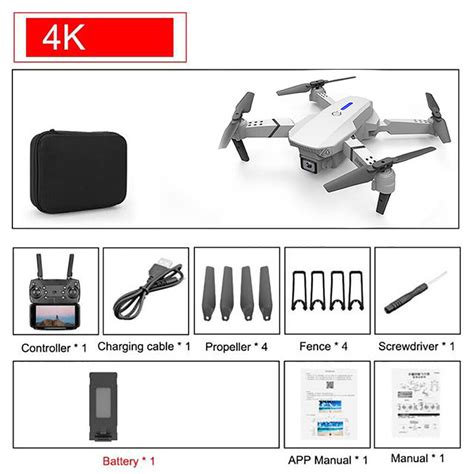 E88 Pro Drone 4k Profesional Hd 4k Rc Airplanesingle Camera Wide Angle