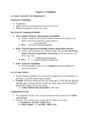 Chapter Probability Chapter Probability BASIC CONCEPTS