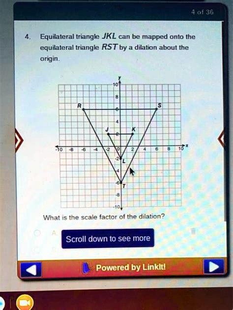 solved 4âˆš36 equilateral triangle jkl can be mapped onto the