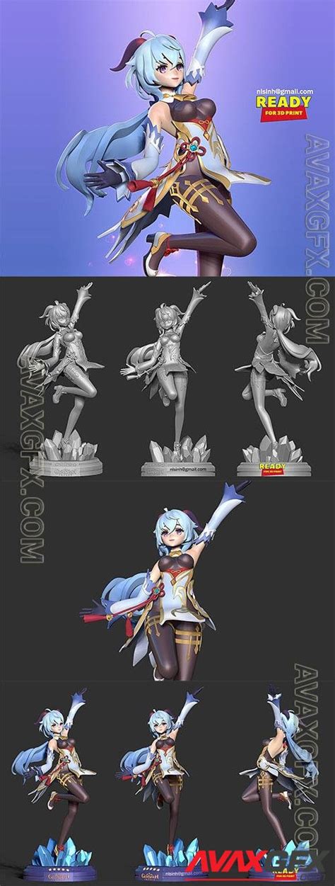 Genshin Ganyu Bikini And Nsfw Version D Print Download D Models For Print