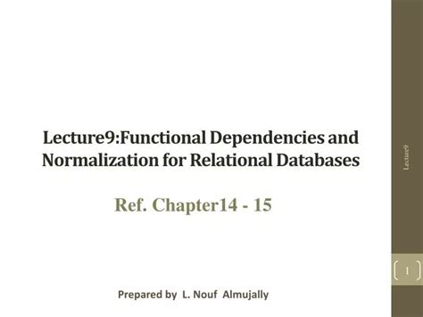 ppt lecture9 functional dependencies and normalization for