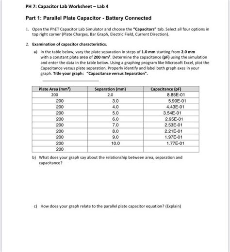 Solved Part Parallel Plate Capacitor Battery Connected Chegg