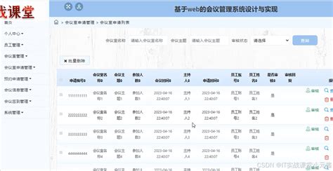 计算机毕设项目源代码 基于web的会议管理系统设计与实现web会议管理系统 Csdn博客