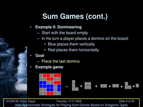 Ppt New Approximate Strategies For Playing Sum Games Based On Subgame Types Powerpoint