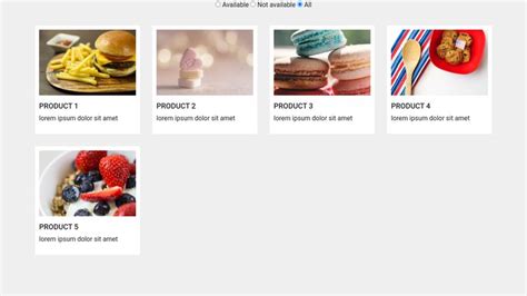 Angularjs Product Filter