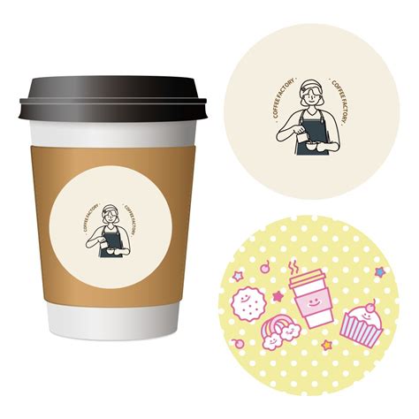 테이크 아웃용 커피스티커 1000매 기업스티커 에덴티엠주 보안스티커 산업안전라벨un라벨롤라벨 전문