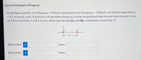 Solved In The Figure Particle 1 Of Charge Q1 0 93μc And