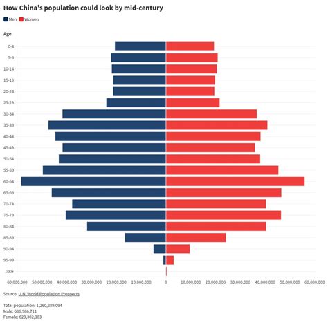 China Population Pyramid 2050 Un 2024 Flourish