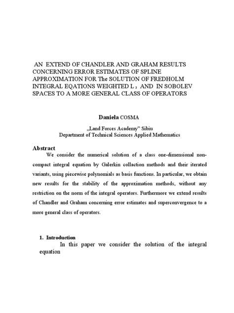 Generalized Error Estimates For Spline Approximation Methods In Solving Non Compact Integral