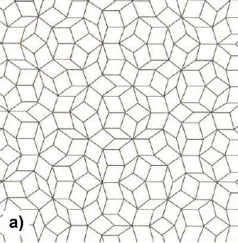A Penrose Tiling B Diffraction Pattern Of Al Cr Fe Quasicrystalline