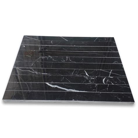 Marble Online Nero Marquina Black Marble 1x12 Border Strip Liner Tile