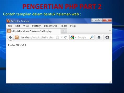 pengantar pemrograman web php