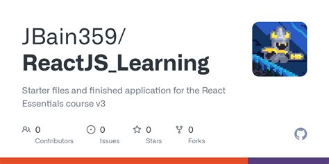 GitHub JBain ReactJS Learning Starter Files And Finished Application For The React