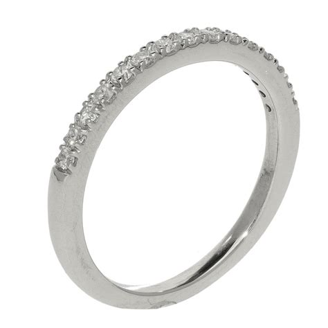 Ladies Platinum Diamond Half Eternity Ring Miltons Diamonds