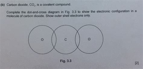 B Carbon Dioxide Co2 Is A Covalent Compound Complete The Dot And C