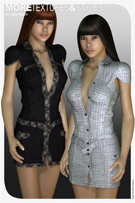 More Textures And Styles For Sexy Denim 3d Figure Assets 3d Models Motif