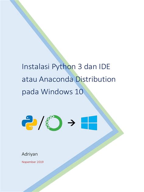 Adriyan Instalasi Python3 Dan Ide Pada Windows10 Dqlab Update Pdf
