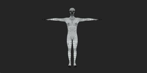 stl file male body base mesh t pose ♂️ obj ・design to download and 3d