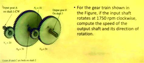 solved texts input gear a on shaft 1 cw nc 18 for the gear train