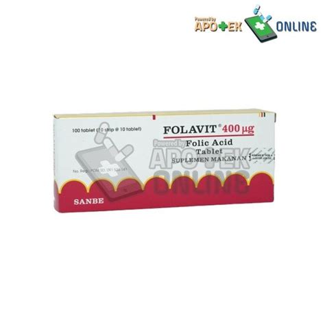 Folavit 400mg 1 Strip 10 Tablet Lazada Indonesia