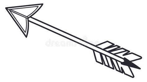 Classic Archery Arrow Directional Mark Vector Design Generative Ai Stock Illustration