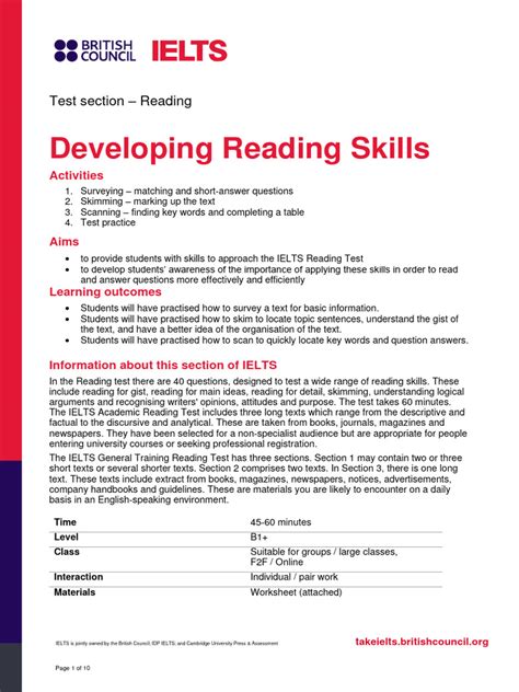 reading developing reading skills pdf international english