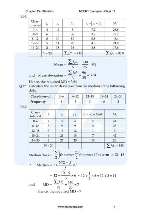 Ncert Exemplar For Class 11 Maths Chapter 15 Mathongo