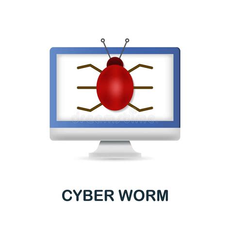 Cyber Worm Icon 3d Illustration From Cybercrime Collection Creative Cyber Worm 3d Icon For Web