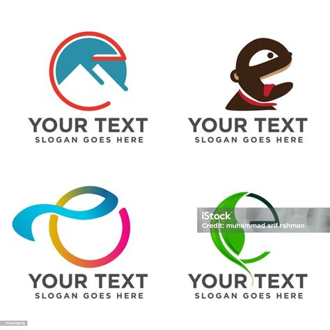 E 레터 로고 컬렉션 그래프에 대한 스톡 벡터 아트 및 기타 이미지 그래프 로고 알파벳 E Istock
