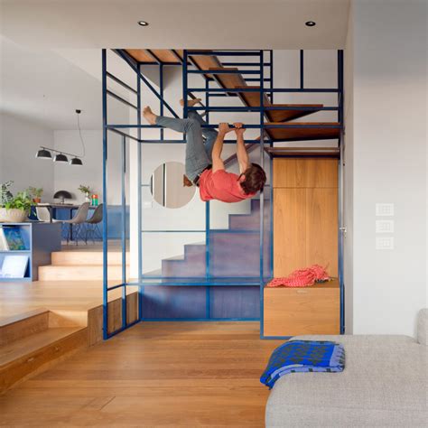 Faceted Structures And Colourful Holds Form Climbing Walls In Minneapolis