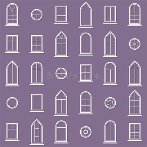 Different Types Of Windows Eps10 Stock Vector Illustration Of