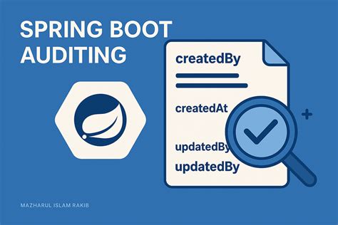 Spring Boot Auditing Automatically Track Createdby Createdat Updatedby And Updatedat
