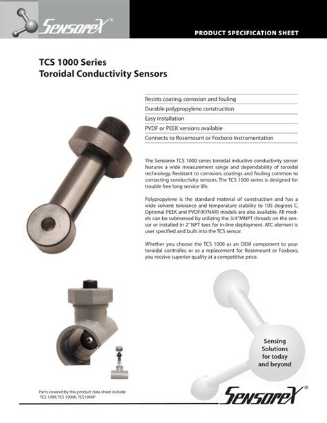 Pdf Tcs 1000 Series Toroidal Conductivity Sensors · Contacting