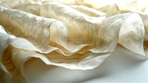 Elegant Fabric Draping Softly Over A Smooth Surface In Warm Light Stock Illustration