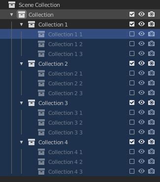 Changing Visibility Of Multiple Collections At Once Blender Stack
