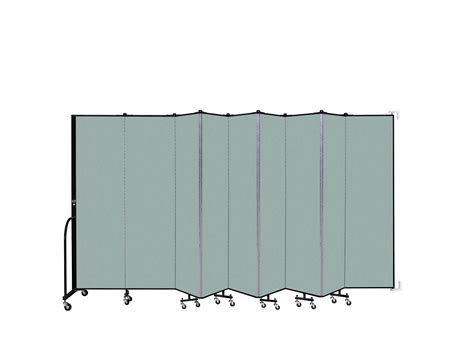 Screenflex Wallmount Room Divider 6 8h X 16 6l 9 Panel Sea Green