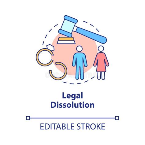 Legal Dissolution Concept Icon Stock Vector Illustration Of Idea