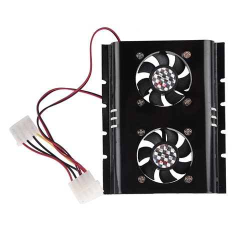 black 3 5 sata ide hard disk drive hdd 2 fan cooler for pc in fans