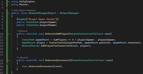 Trying To Implement Mirror Networking Getting Started Unity Discussions